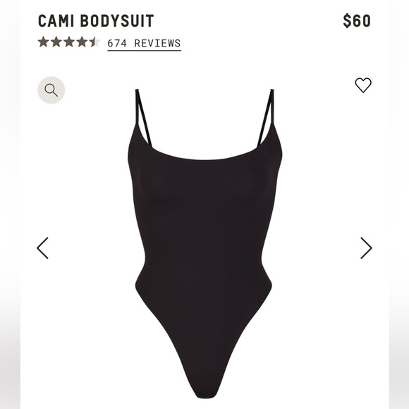 SKIMS | Tops | Skims Small Fits Everybody Tank Bodysuit In Black | Poshmark